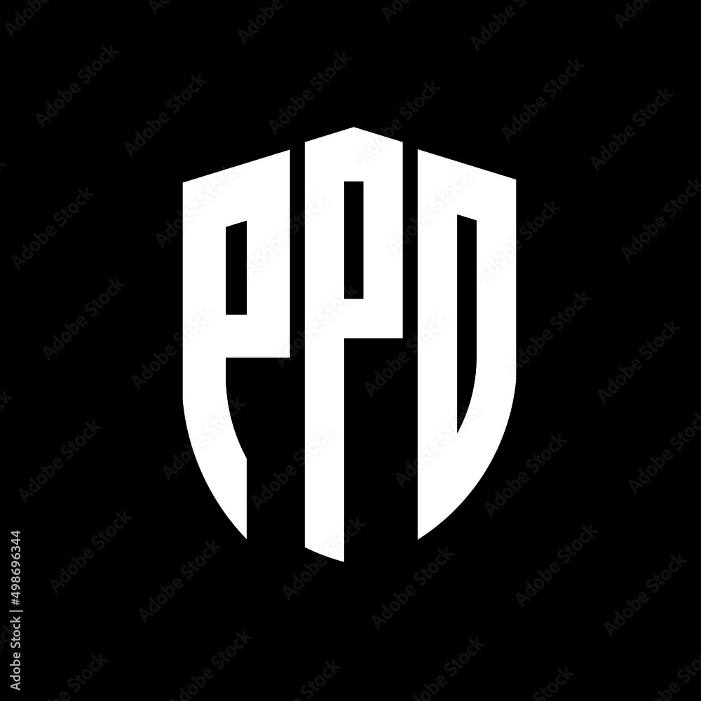 Vecteur Stock PPD letter logo design. PPD modern letter logo with black ...