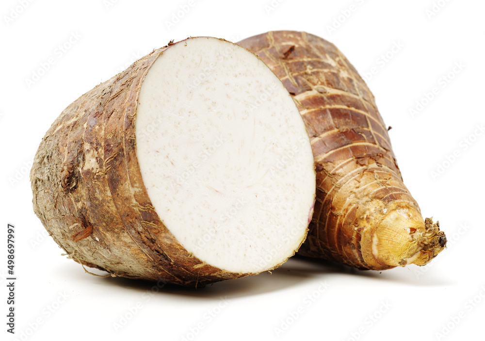 Taro on a white background Stock Photo | Adobe Stock