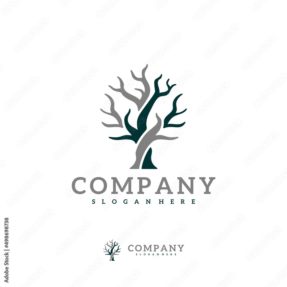 Tree logo vector template, Creative Tree logo design concepts Stock ...