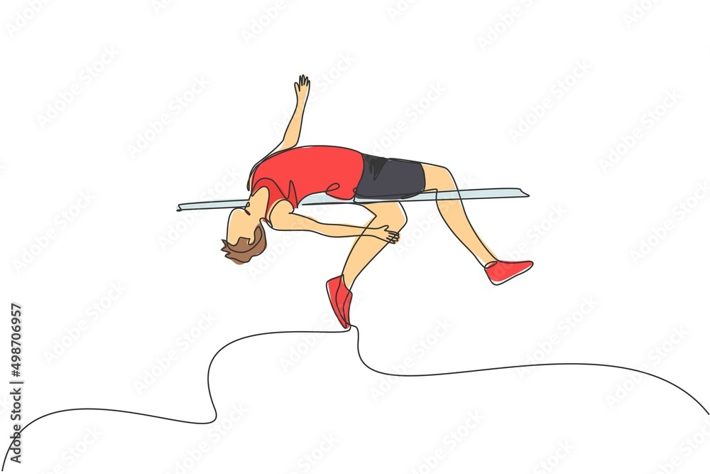 High Jump Bar Drawing