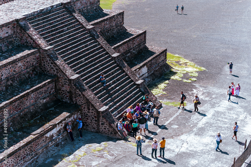 View of the pyramids of Teotihuacan, ancient city in Mexico, located in ...