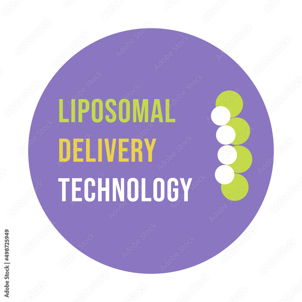 Liposomal delivery technology label for packaging Stock Vector | Adobe ...