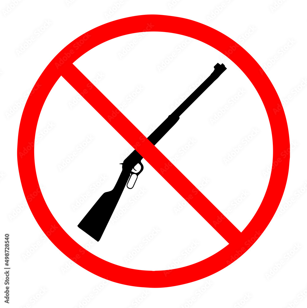 Vetor de Do not use gun, Gun Shooting is prohibited, Rifle Shooting is ...
