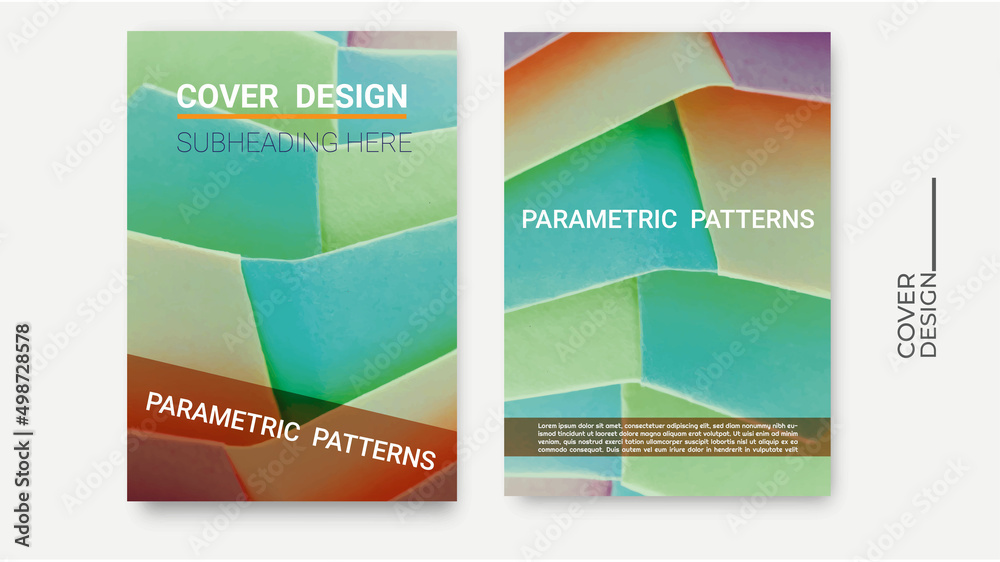parametric patterns Book Cover Design Template Stock Vector | Adobe Stock