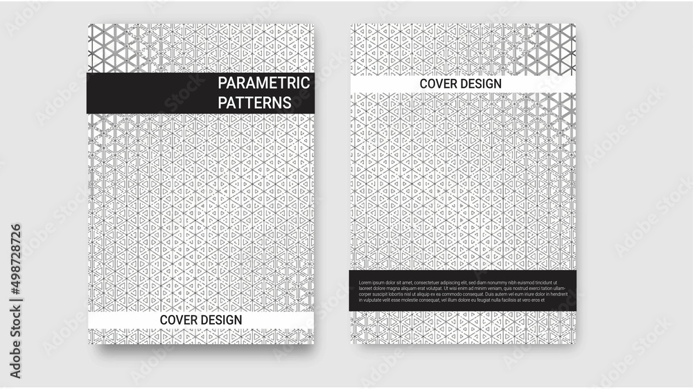 parametric patterns Book Cover Design Template Stock Vector | Adobe Stock