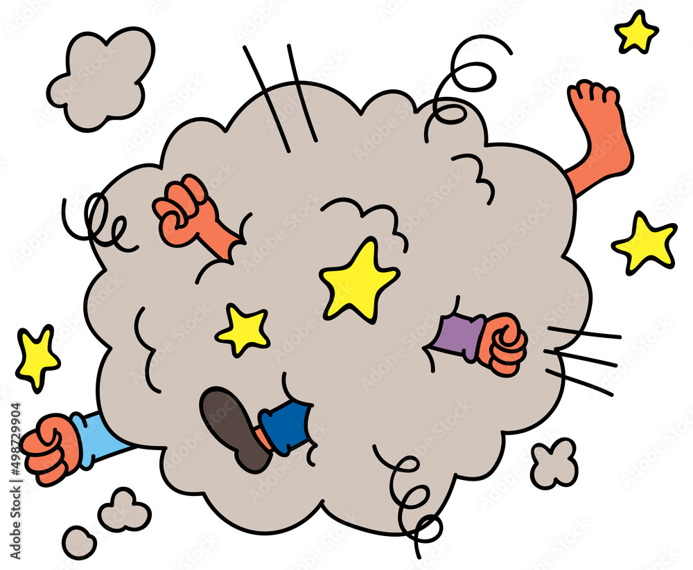 Cartoon Fight Scene Stock Vector | Adobe Stock