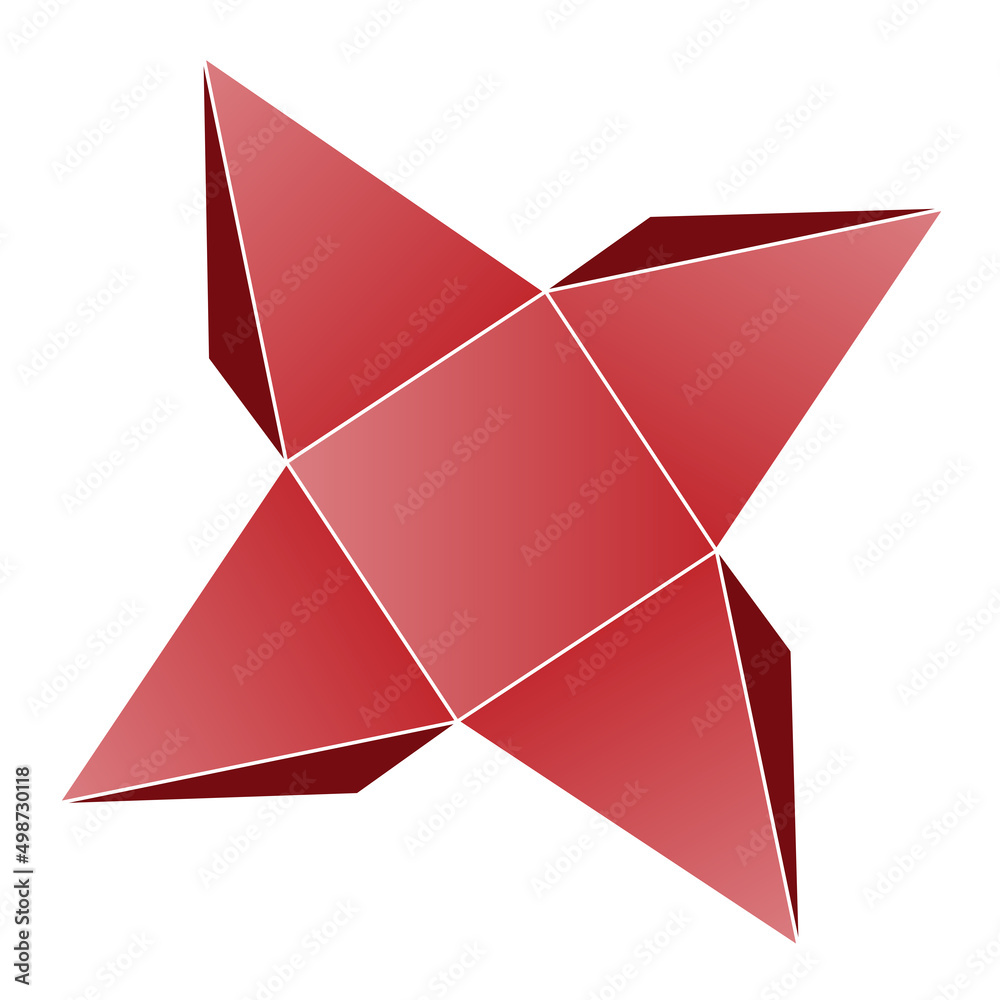 3d Model Maths Shapes, Patterns Make and Print template Stock Vector ...