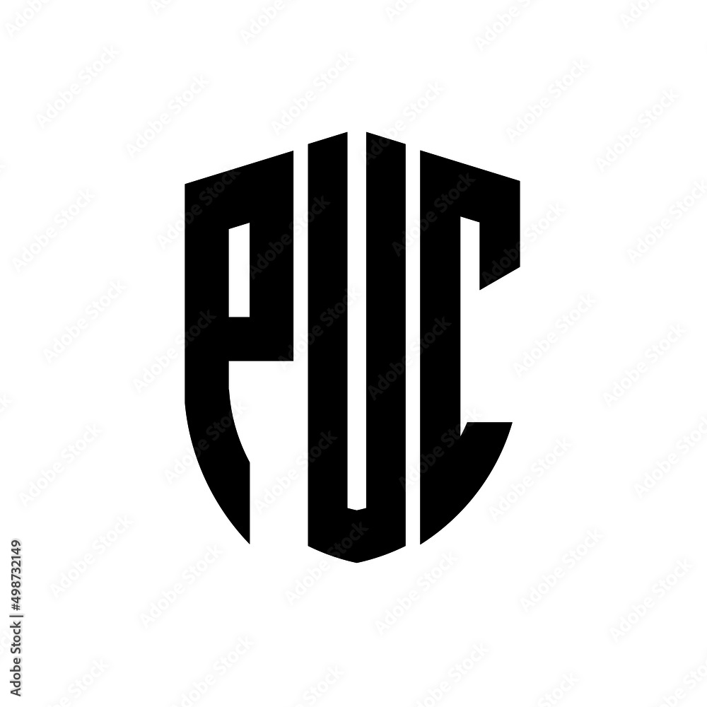 PVC letter logo design. PVC modern letter logo with black background ...
