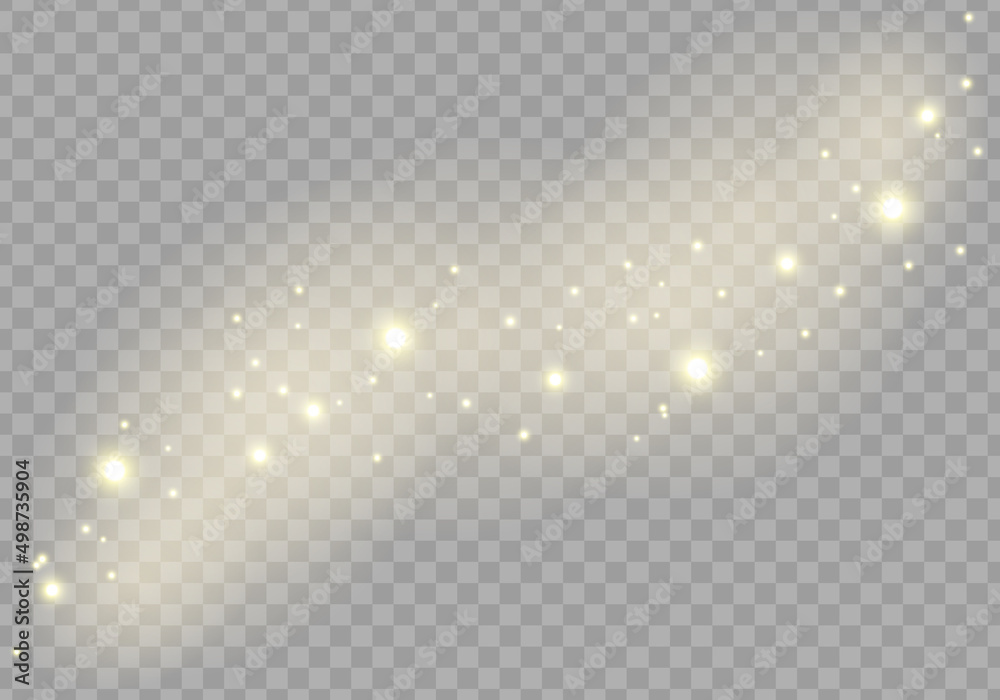 Abstract sparkles isolated on a transparent background. Bokeh lights ...