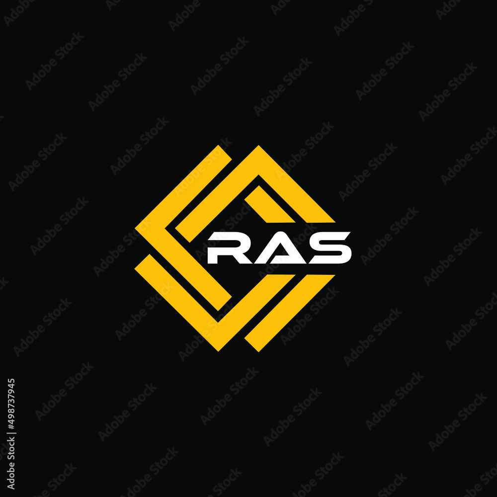 RAS 3 letter design for logo and icon.RAS monogram logo.vector illustration. Stock Vector ...