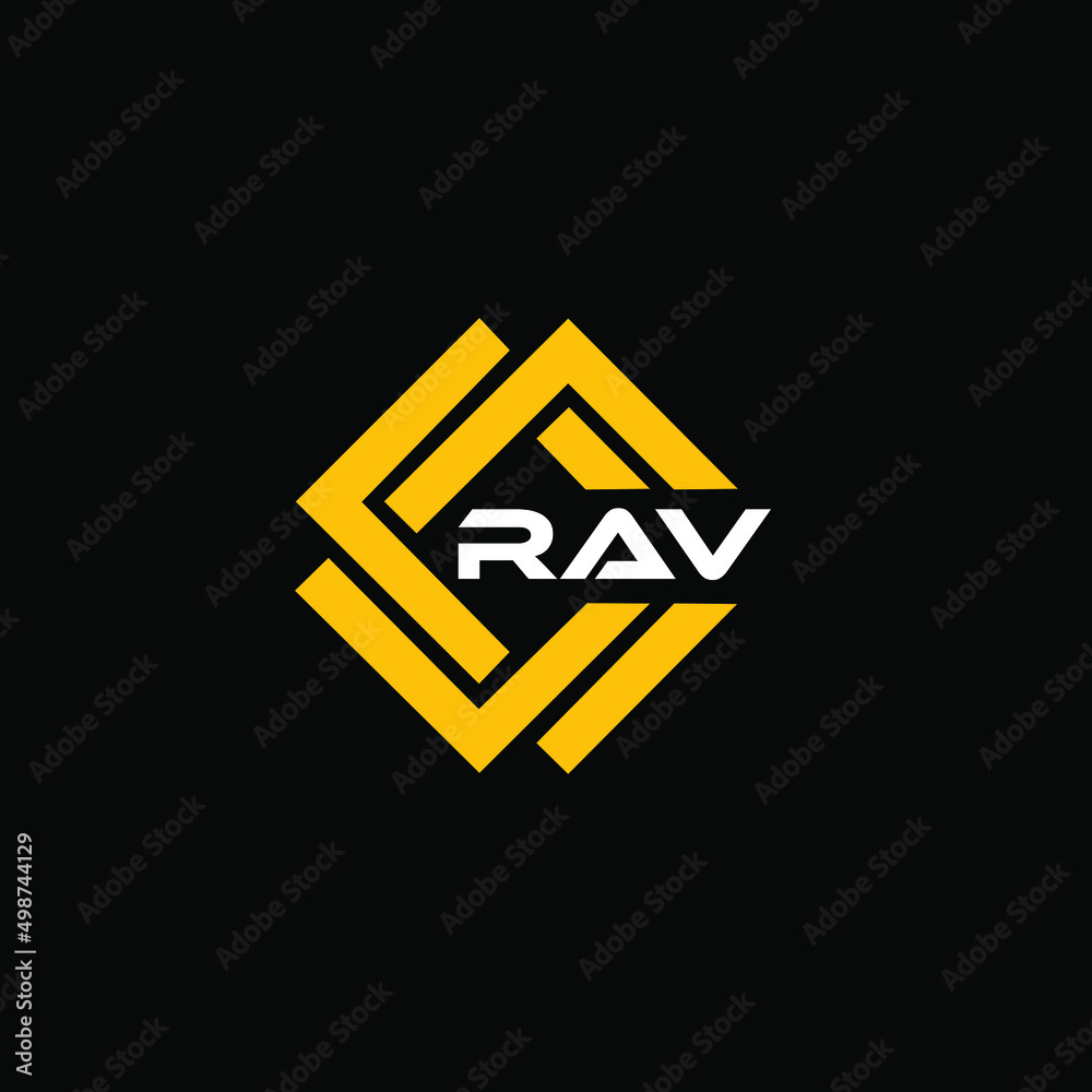 RAV 3 letter design for logo and icon.RAV monogram logo.vector ...