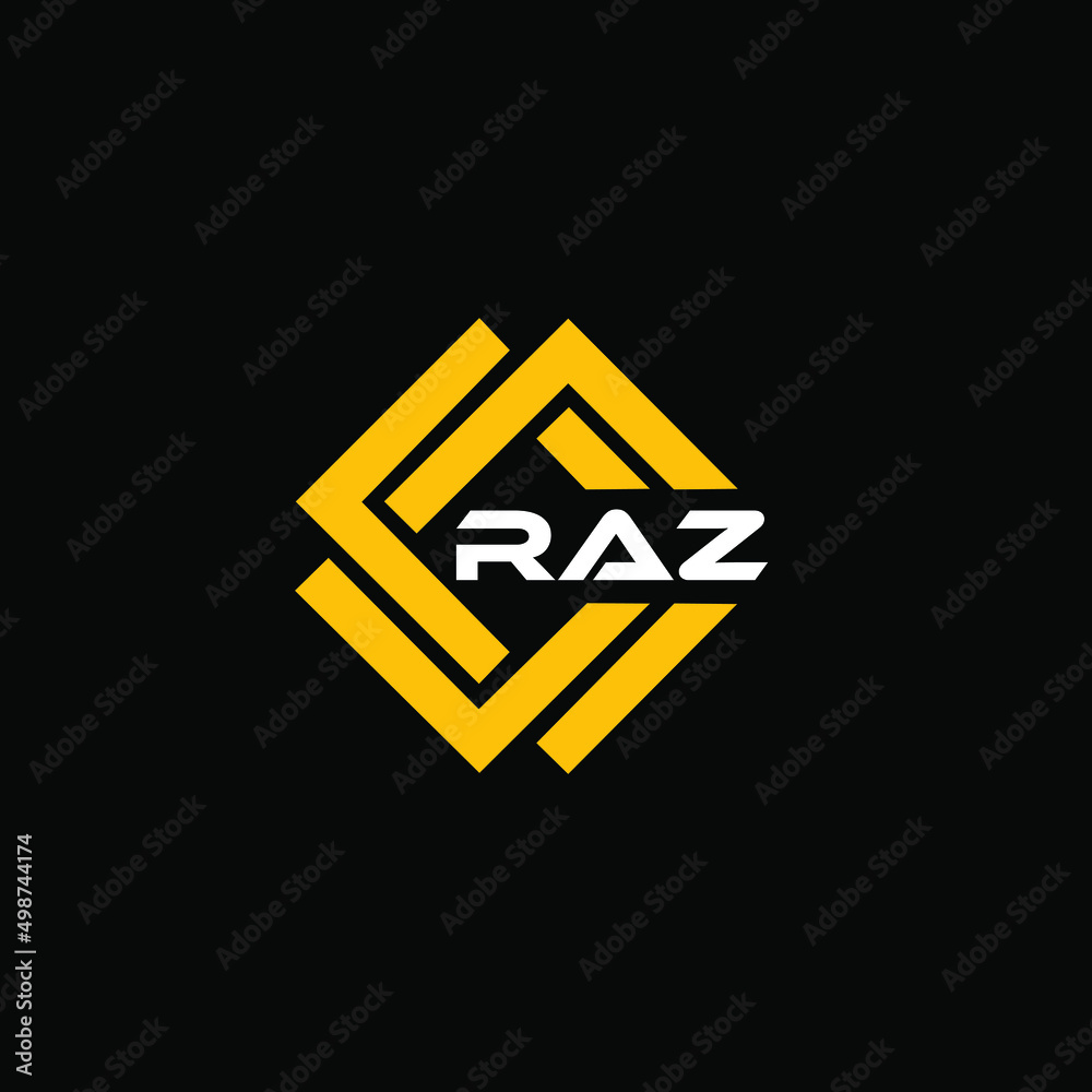 RAZ 3 letter design for logo and icon.RAZ monogram logo.vector ...
