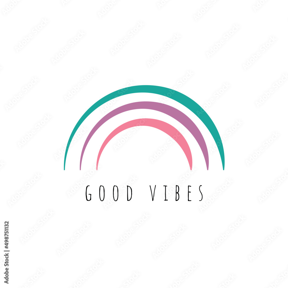 Good vibes only lettering card vector illustration. Quote with ...