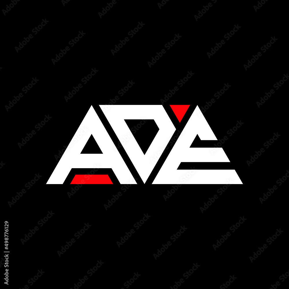 ADE letter logo design with polygon shape. ADE polygon and cube shape ...