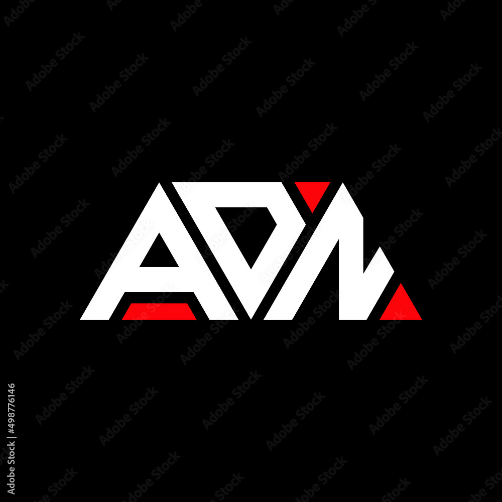 ADN letter logo design with polygon shape. ADN polygon and cube shape ...