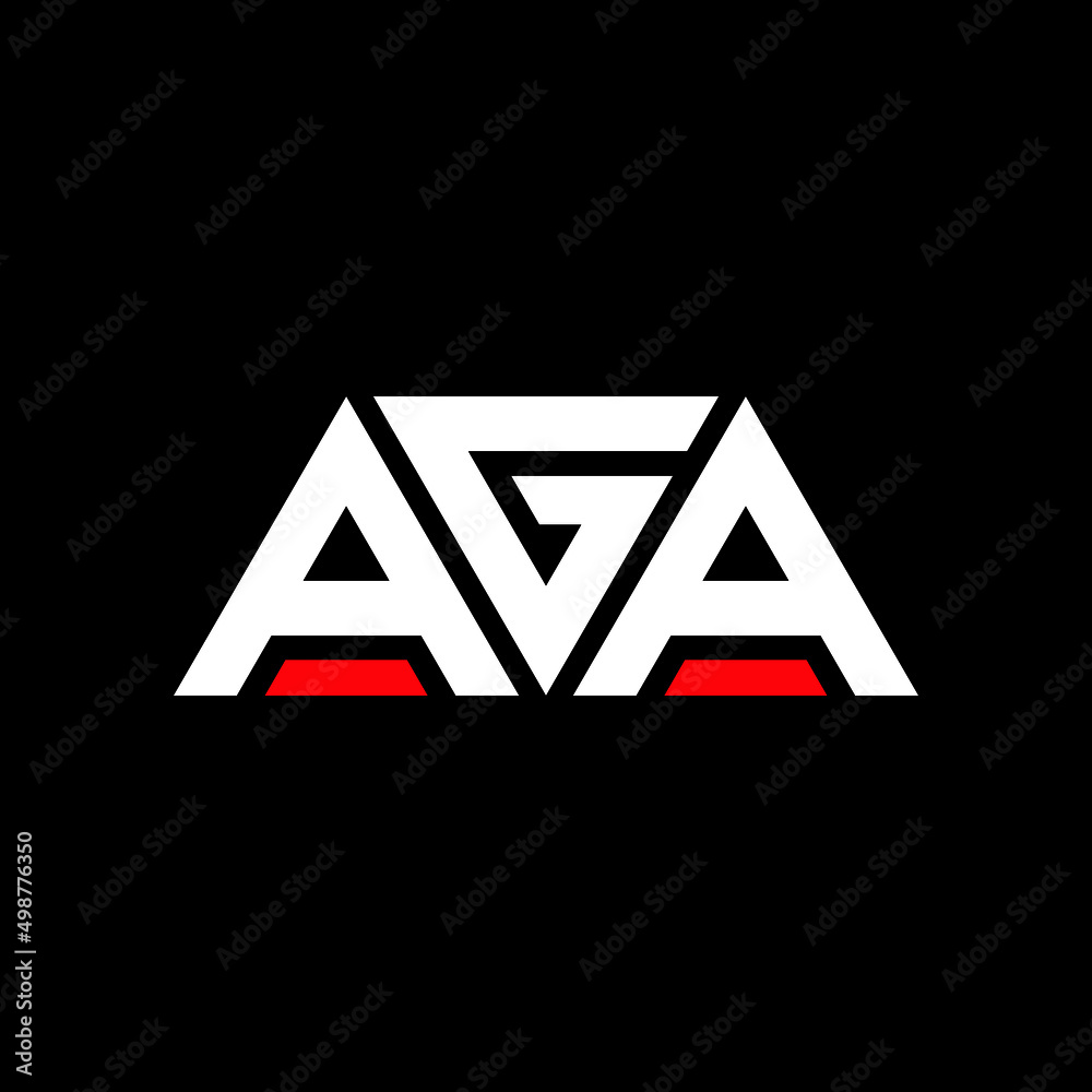 AGA letter logo design with polygon shape. AGA polygon and cube shape ...