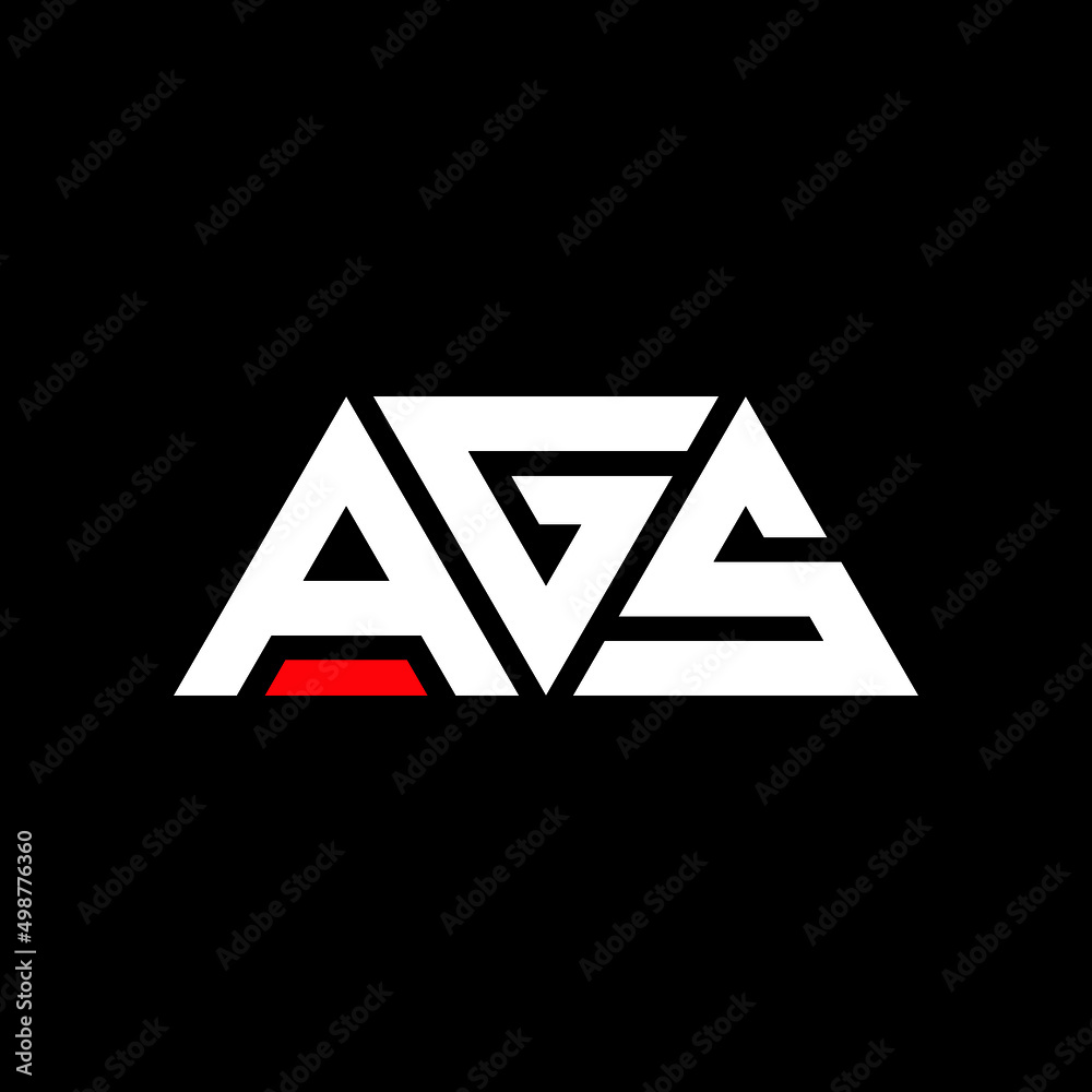 AGS letter logo design with polygon shape. AGS polygon and cube shape ...