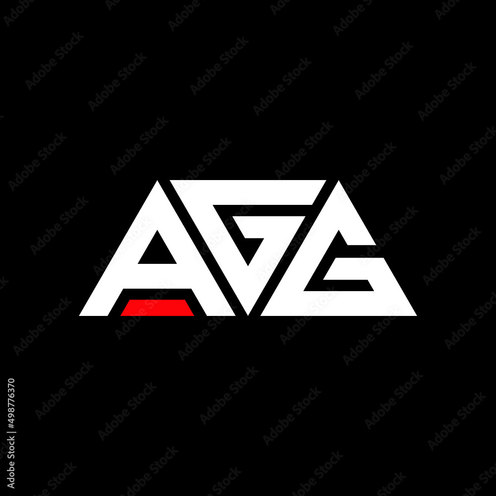 AGG letter logo design with polygon shape. AGG polygon and cube shape ...