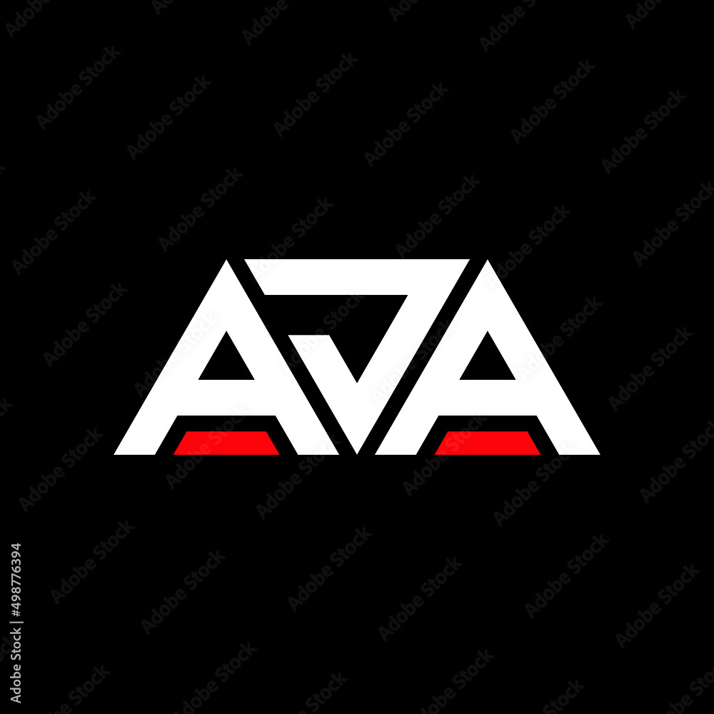 AJA letter logo design with polygon shape. AJA polygon and cube shape ...