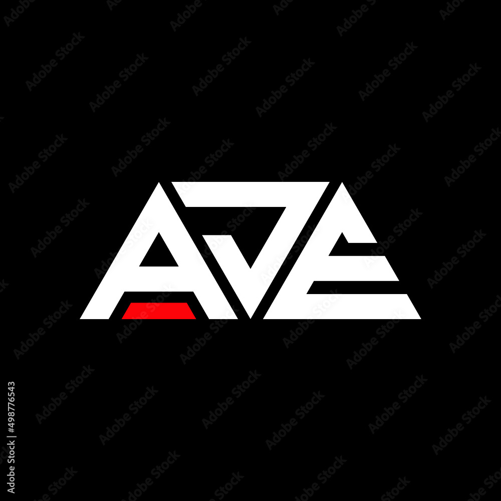 AJE letter logo design with polygon shape. AJE polygon and cube shape ...