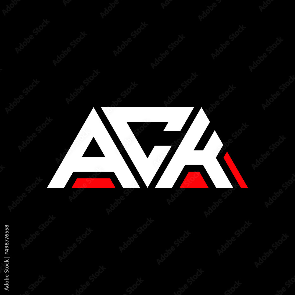 ACK letter logo design with polygon shape. ACK polygon and cube shape ...