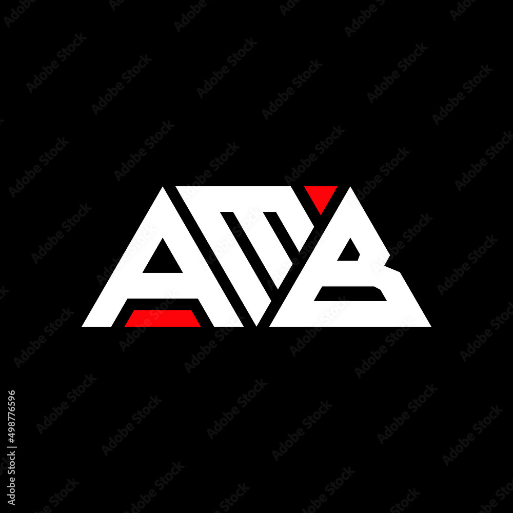 AMB letter logo design with polygon shape. AMB polygon and cube shape ...