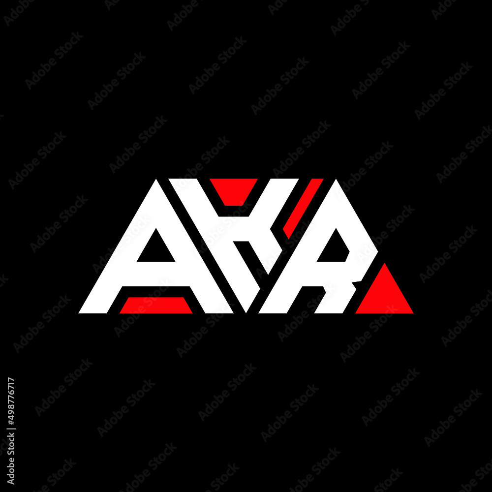 AKR letter logo design with polygon shape. AKR polygon and cube shape ...