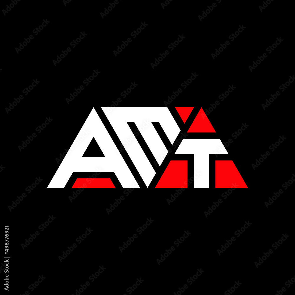 AMT letter logo design with polygon shape. AMT polygon and cube shape ...