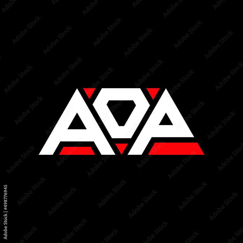 Vetor do Stock: AOP letter logo design with polygon shape. AOP polygon ...