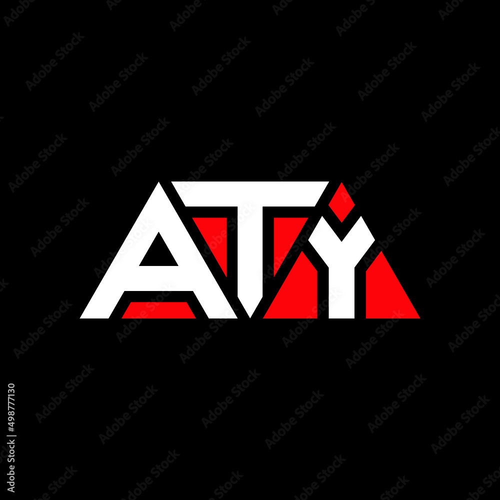 ATY letter logo design with polygon shape. ATY polygon and cube shape ...