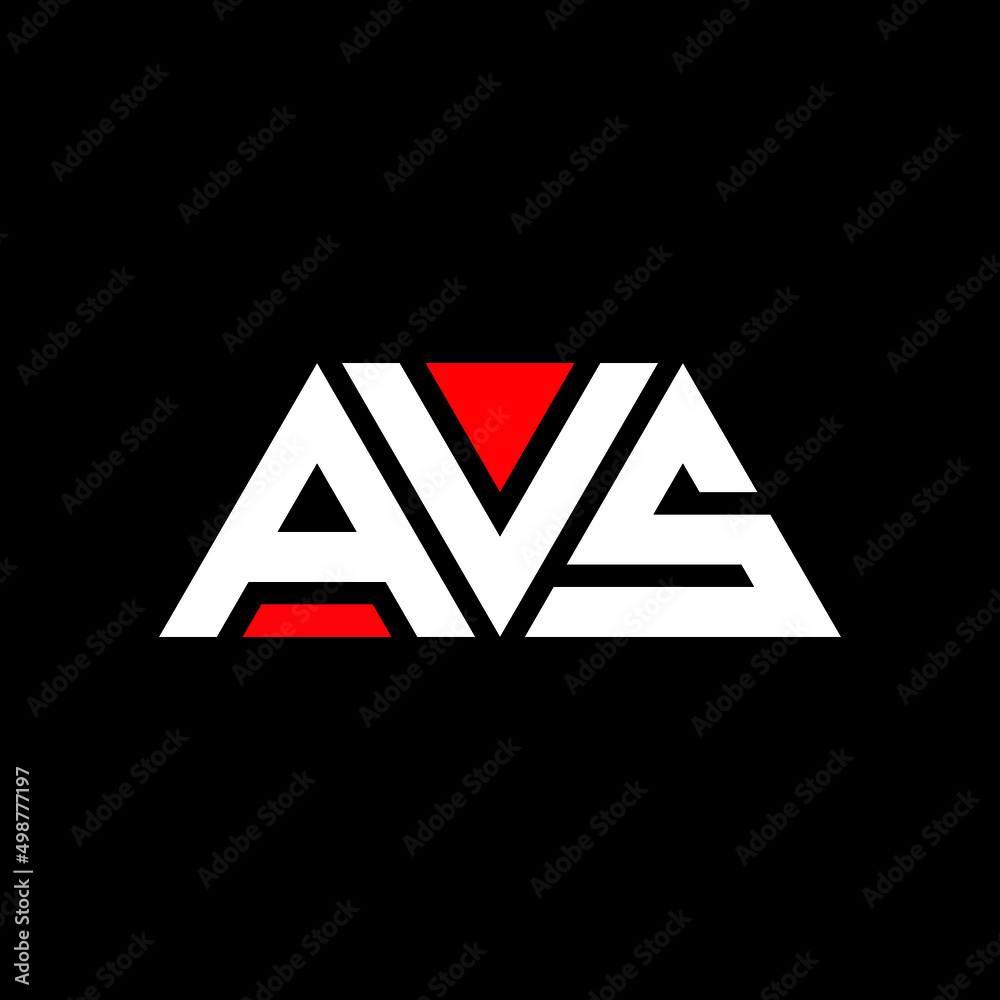 AVS letter logo design with polygon shape. AVS polygon and cube shape ...