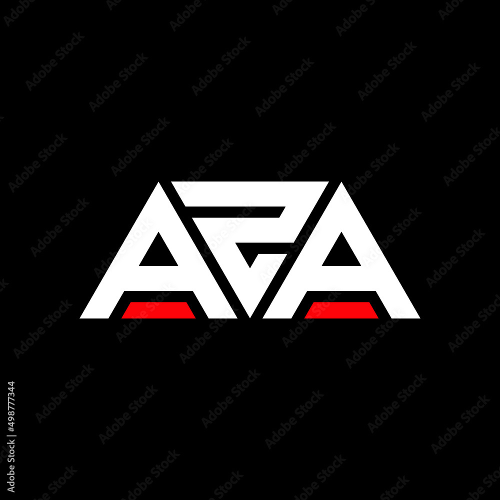 AZA letter logo design with polygon shape. AZA polygon and cube shape ...
