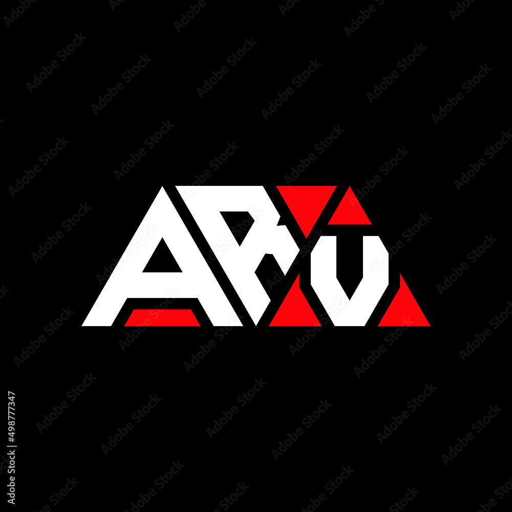 ARV letter logo design with polygon shape. ARV polygon and cube shape ...