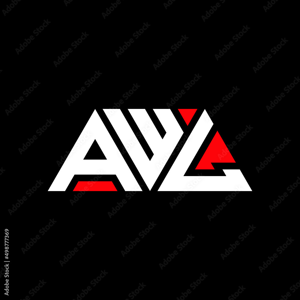 AWL letter logo design with polygon shape. AWL polygon and cube shape ...