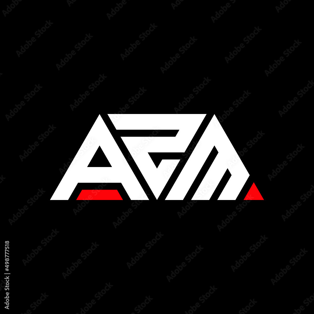 AZM letter logo design with polygon shape. AZM polygon and cube shape ...