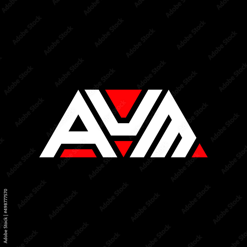 AUM letter logo design with polygon shape. AUM polygon and cube shape ...