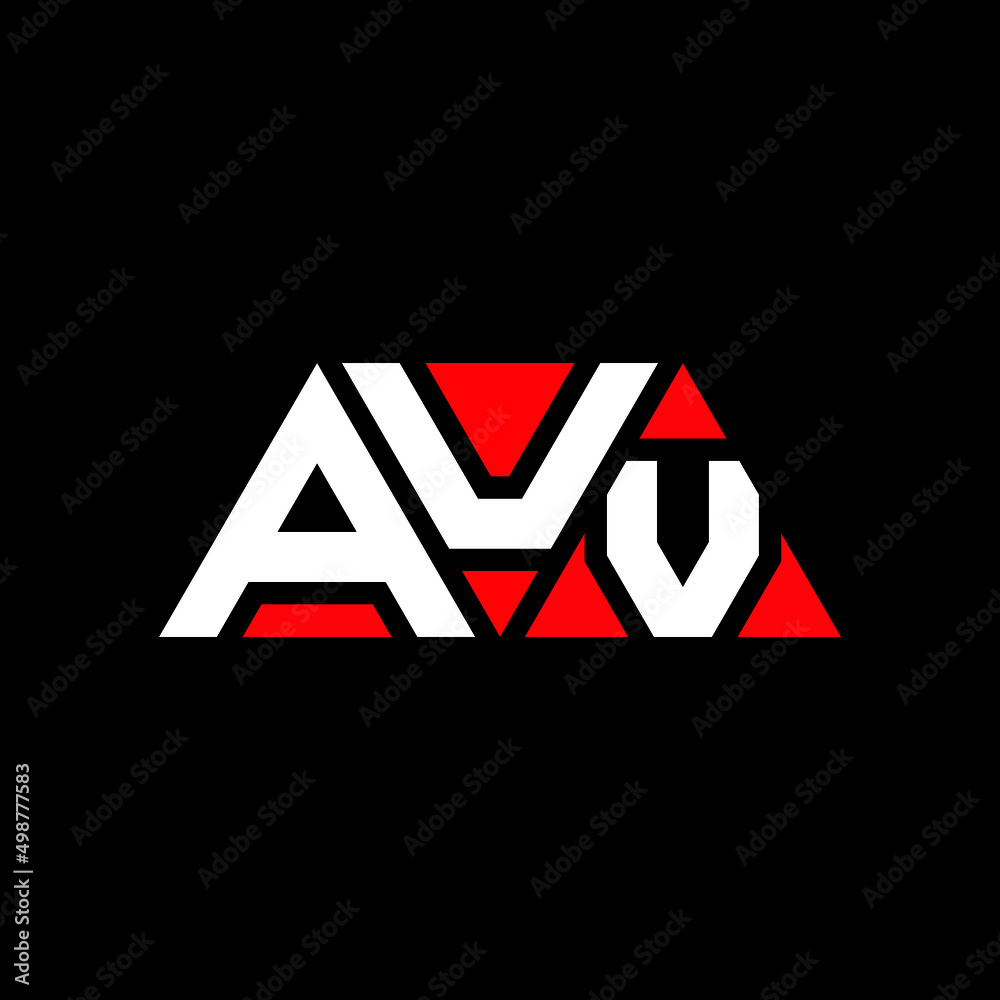 AUV letter logo design with polygon shape. AUV polygon and cube shape ...