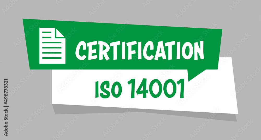 Logo certification iso 14001. Stock Vector | Adobe Stock