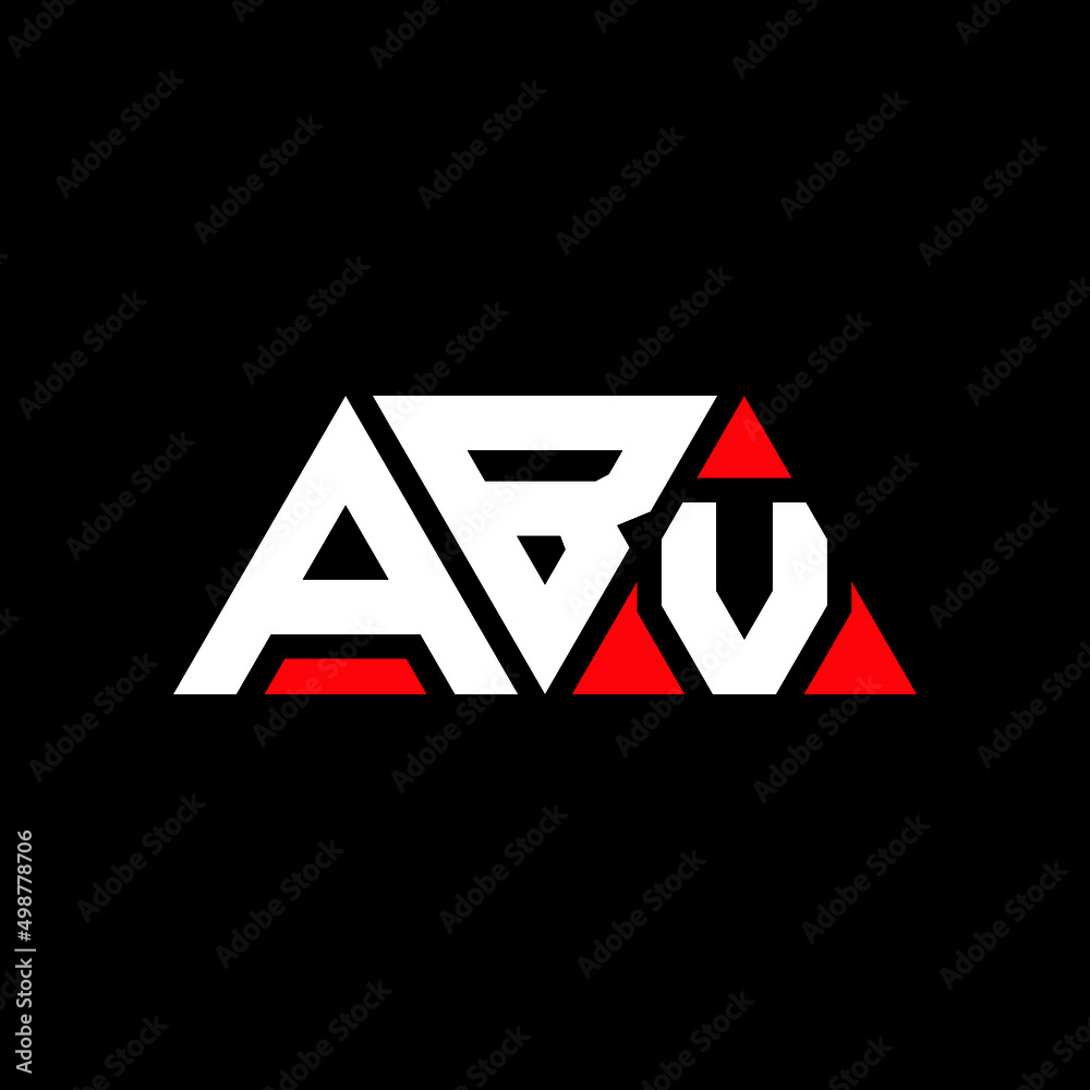 ABV letter logo design with polygon shape. ABV polygon and cube shape ...