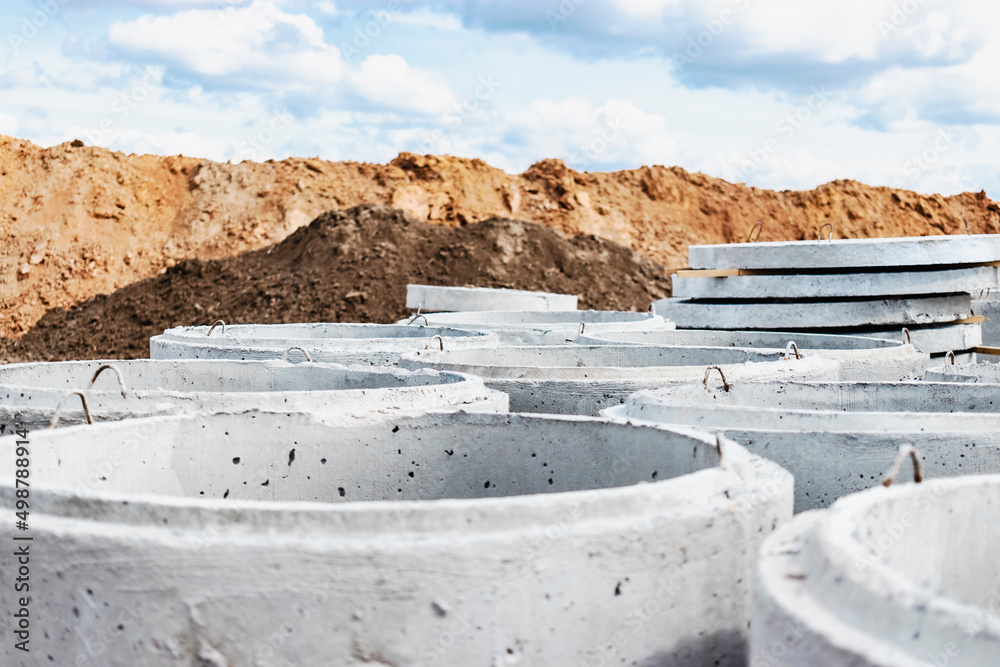 Reinforced concrete rings for the installation of underground wells at ...