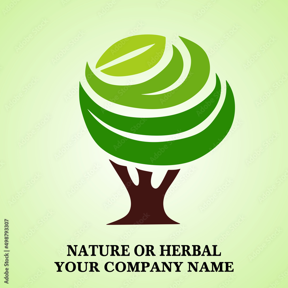 abstract tree with green leaves logo for ayurveda Stock Illustration ...