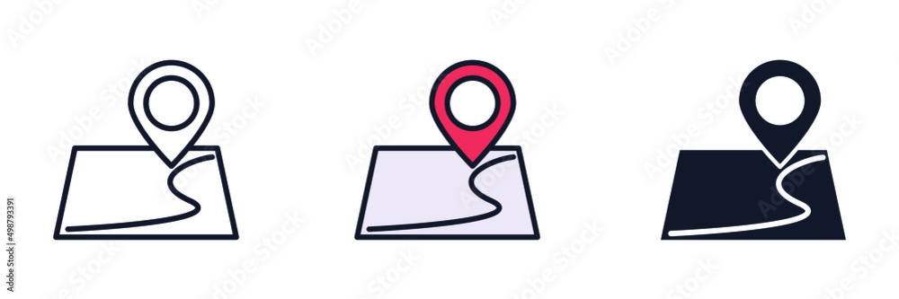 destination icon symbol template for graphic and web design collection ...