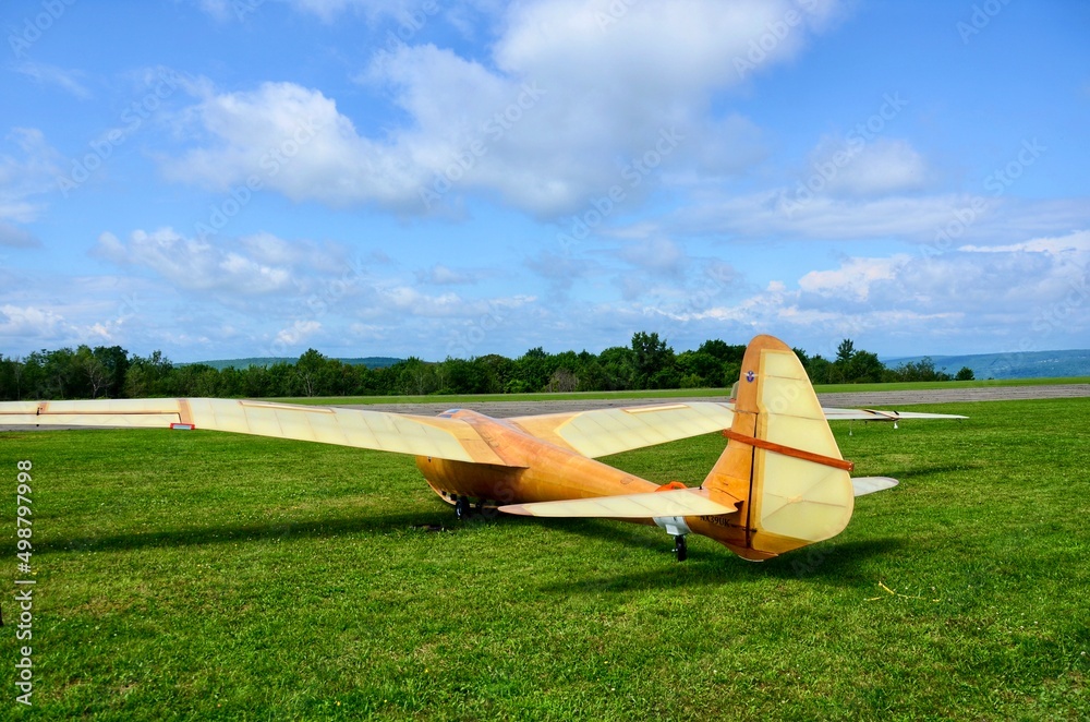 Elmira, New York, US-July 14, 2021: Beautiful Gull Wing Glider in ...