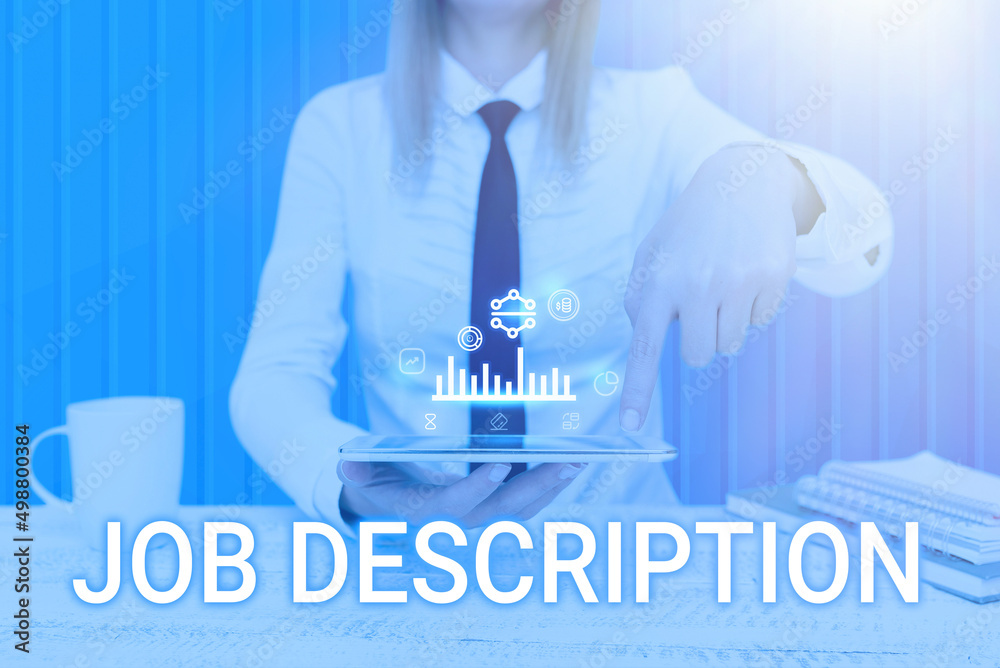 Inspiration showing sign Job Description. Internet Concept A document ...