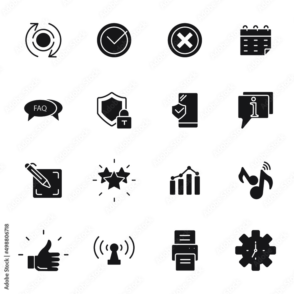 Website icons symbol vector elements for infographic web icons set ...