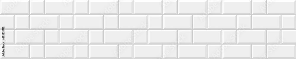 White square tile background. Ceramic or stone brick wall. Kitchen ...