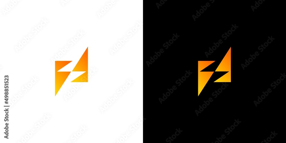 Modern and unique voltage logo design Stock Vector | Adobe Stock