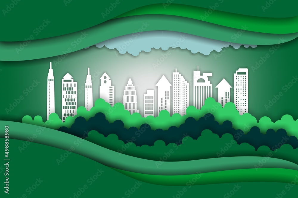 green city landscape Stock Illustration | Adobe Stock