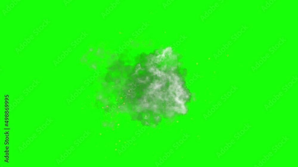 4k. Fire explosion explosion fire bomb smoke explosion animation on ...