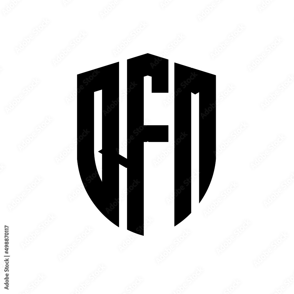 SFM letter logo design. SFM modern letter logo with black background ...